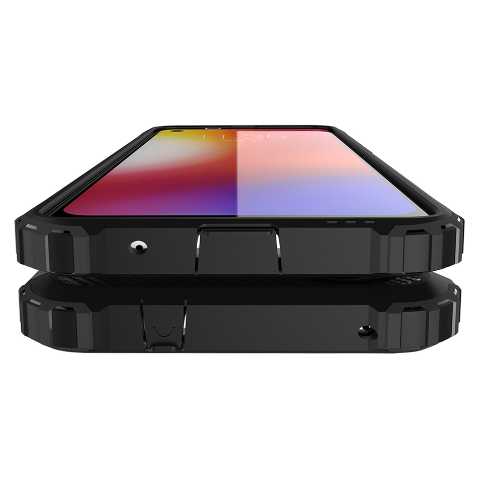 Military Defender Shockproof Case for Motorola One Vision (Black)